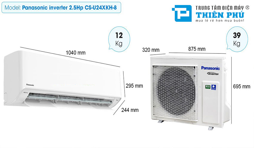Những lợi ích khi lựa chọn điều hòa Panasonic Inverter CU/CS-U24XKH-8
