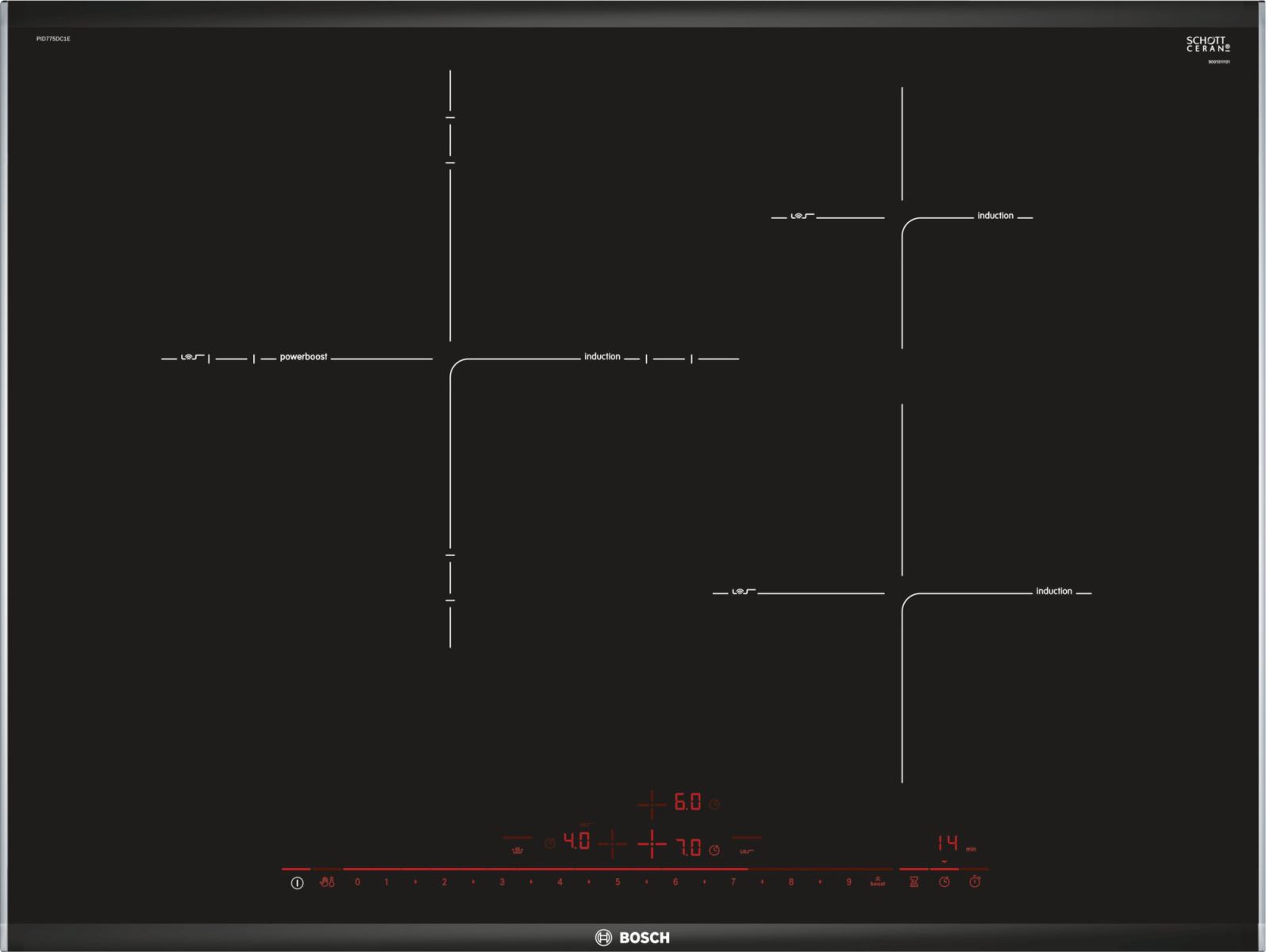 Đánh giá điểm tốt của bếp từ Bosch PID675DC1E Serie 8