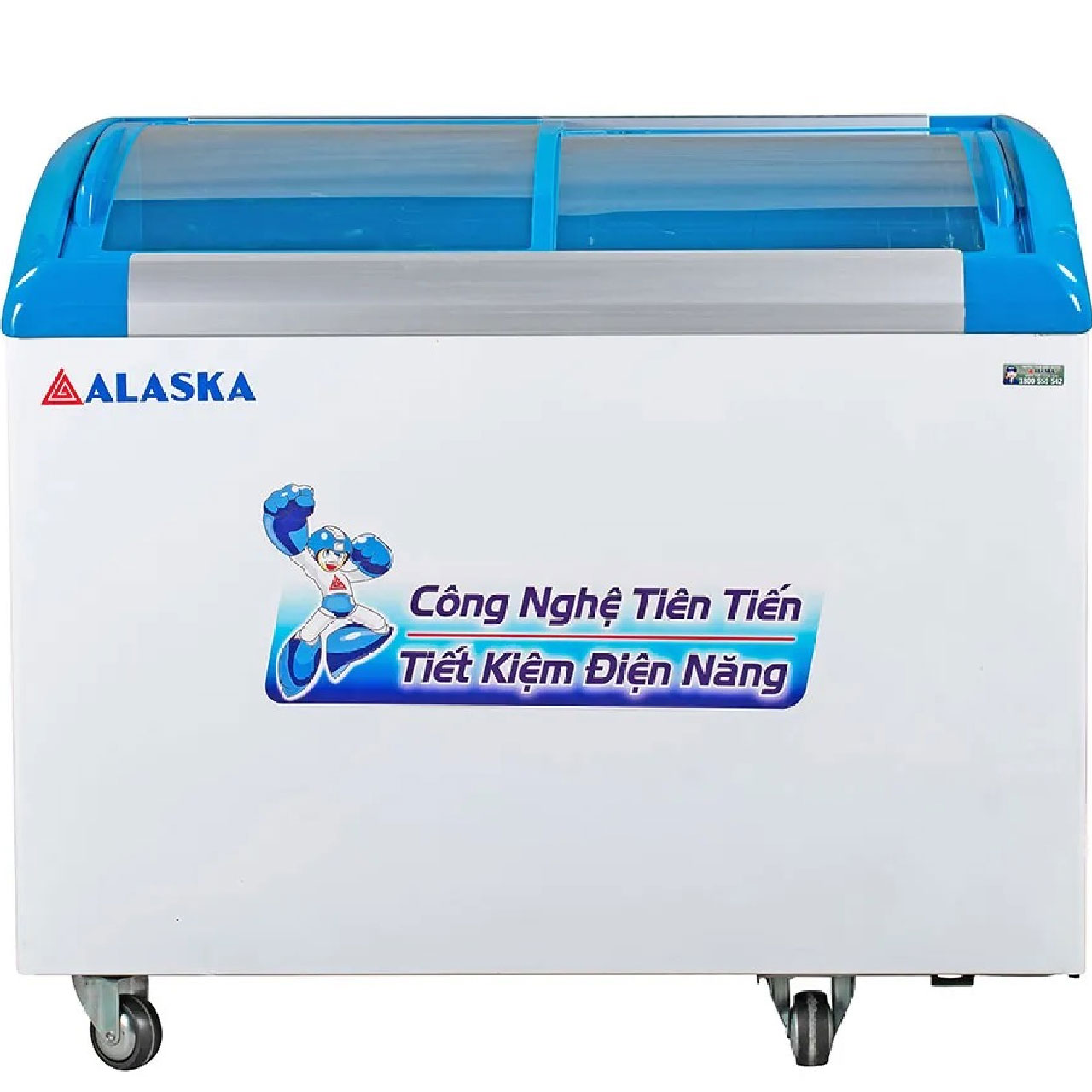 Tủ Đông Alaska Mặt Kính Cong KC-203S 1 Ngăn 2 Cánh 203 Lít giá rẻ tại kho chính hãng