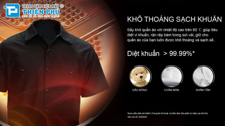 Máy Sấy Quần Áo Aqua AQH-V800H.SS 8Kg giá rẻ tại kho chính hãng